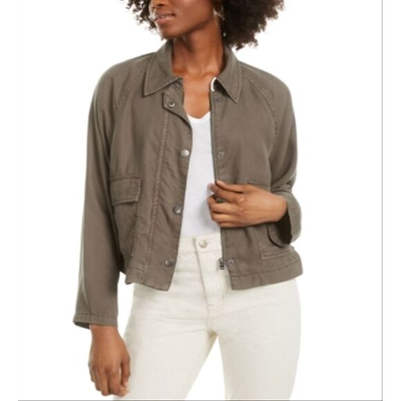 OAT | Jackets & Coats | Oat Womens Raglan Patch Pocket Jacket Green ...